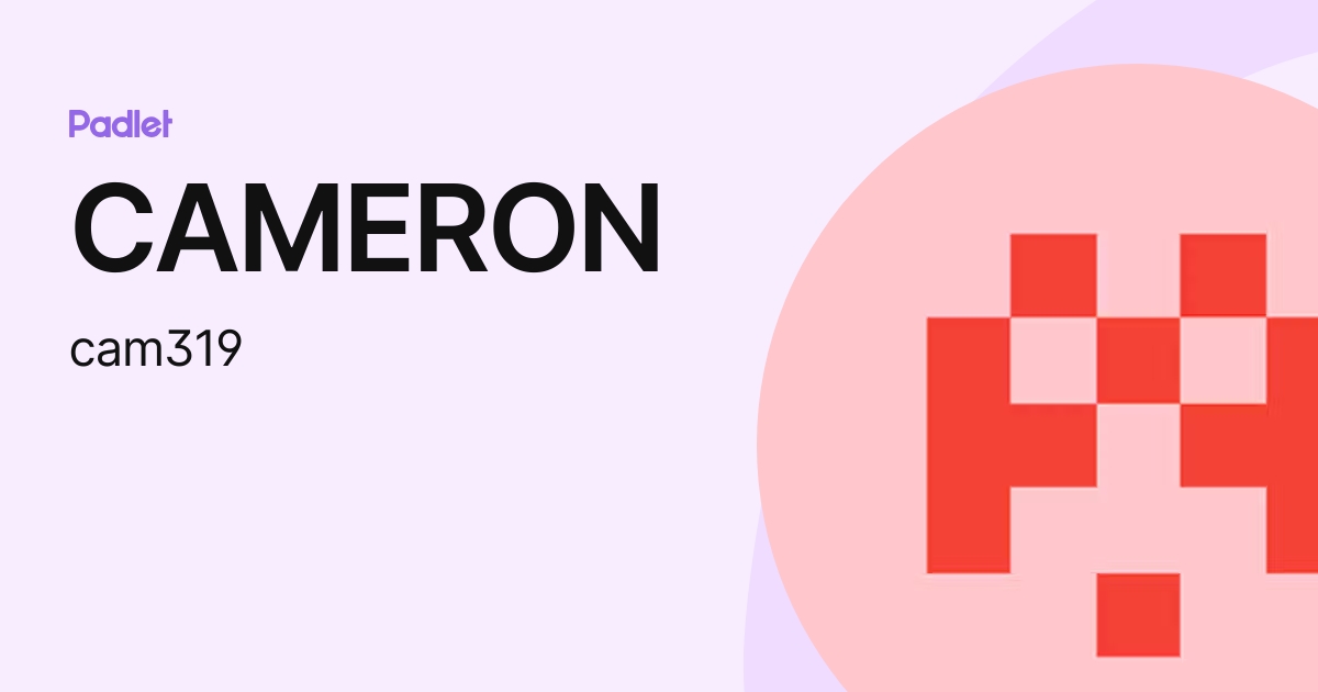 CAMERON (cam319) profile | Padlet