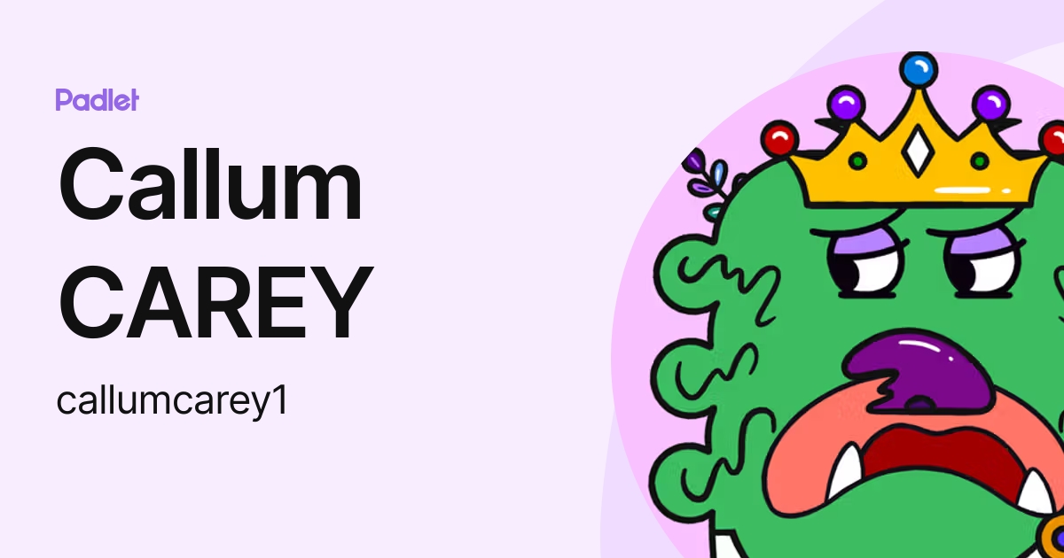 Callum CAREY (callumcarey1) profile | Padlet