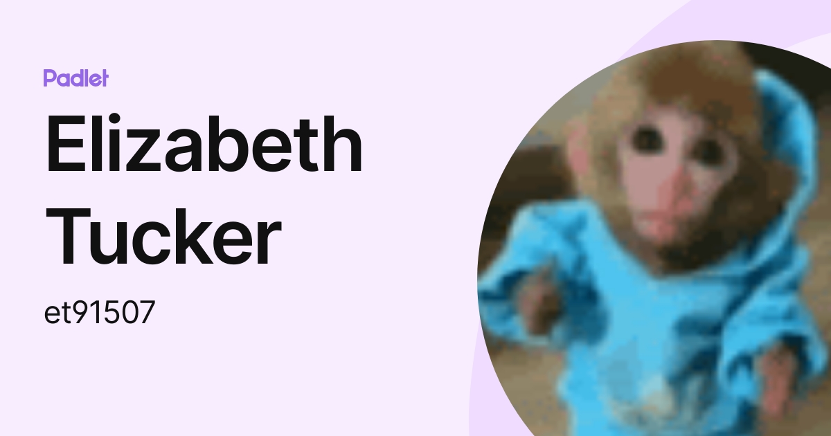 Elizabeth Tucker (et91507) profile | Padlet