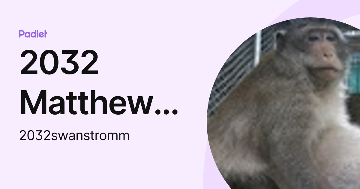 2032 Matthew Swanstrom (2032swanstromm) profile | Padlet
