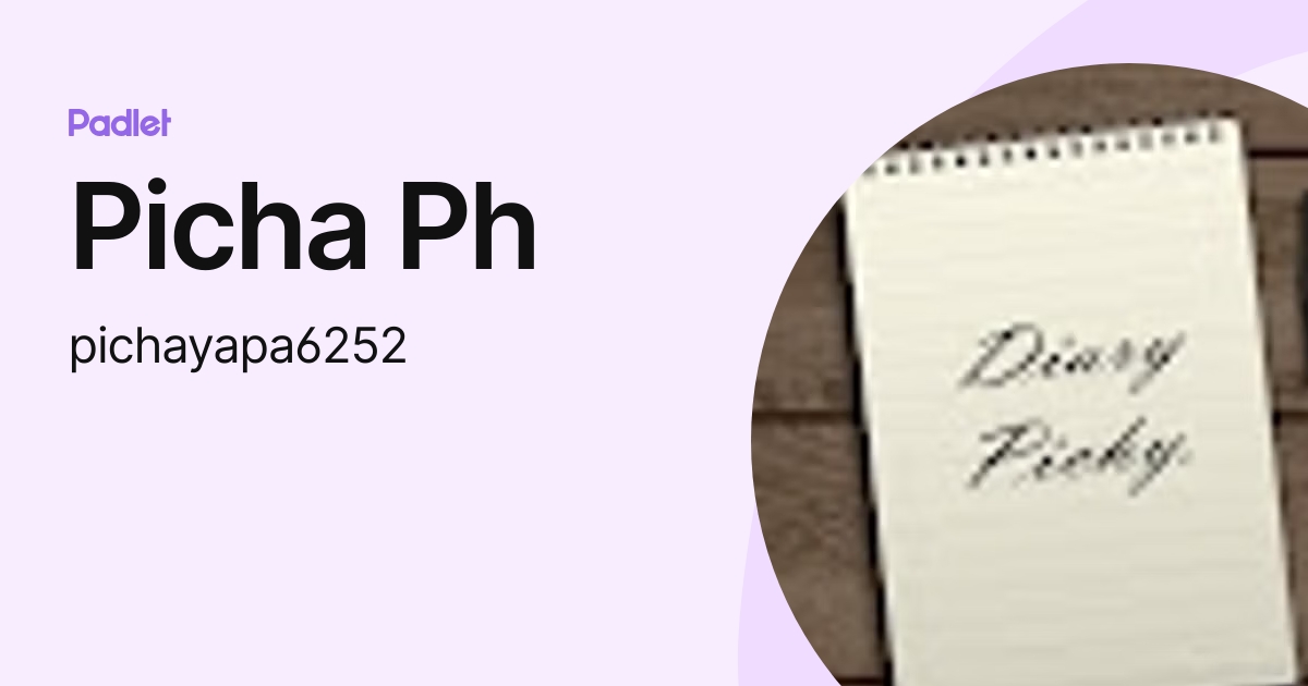 Picha Ph (pichayapa6252) profile | Padlet