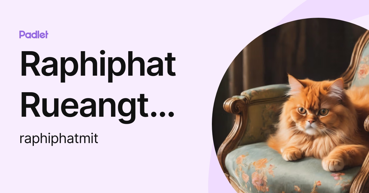 Raphiphat Rueangthong (raphiphatmit) profile | Padlet