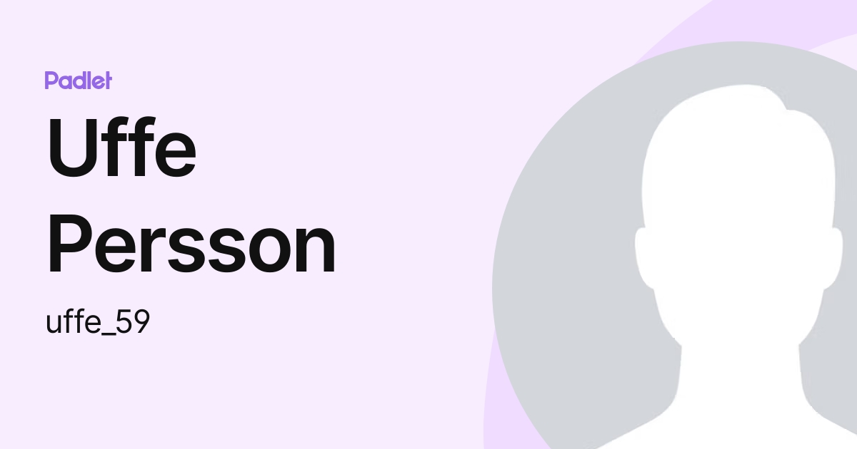 Uffe Persson (uffe_59) profile | Padlet