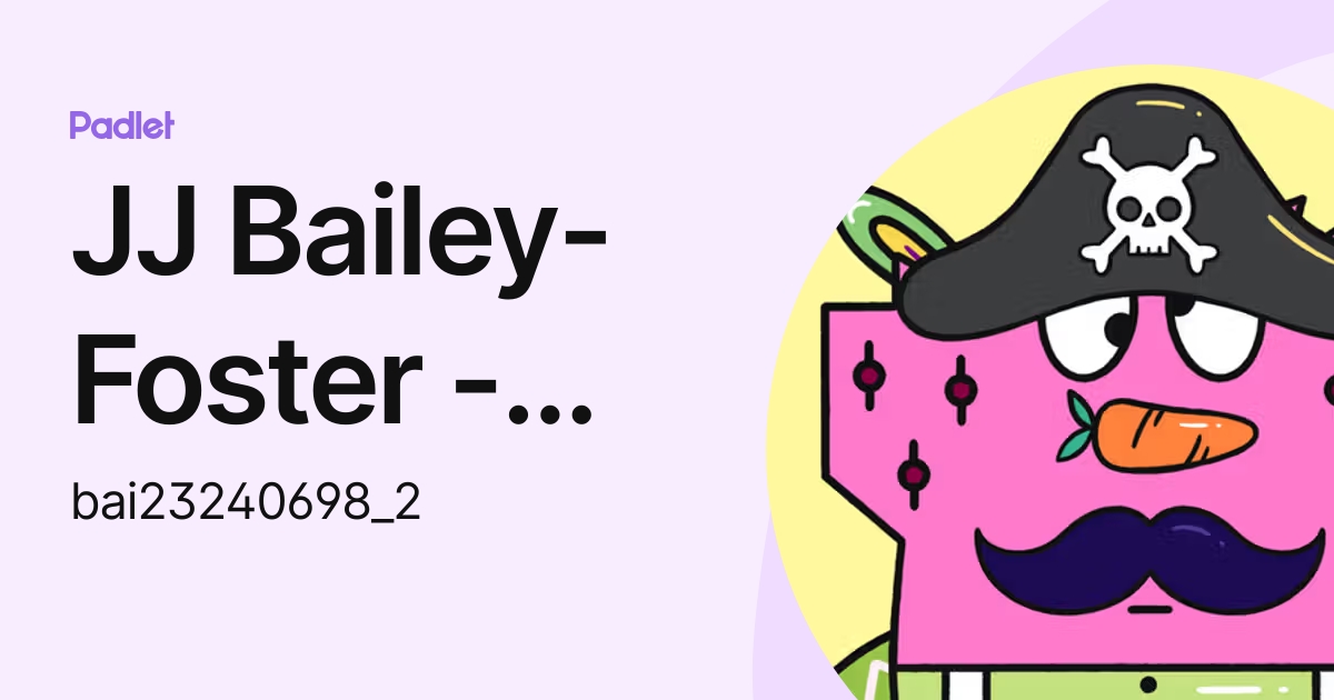 JJ Bailey-Foster - BAI23240698 (bai23240698_2) profile | Padlet