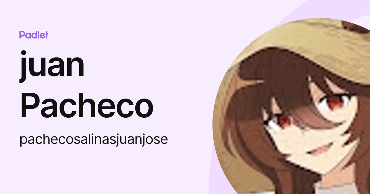 juan Pacheco (pachecosalinasjuanjose) profile | Padlet