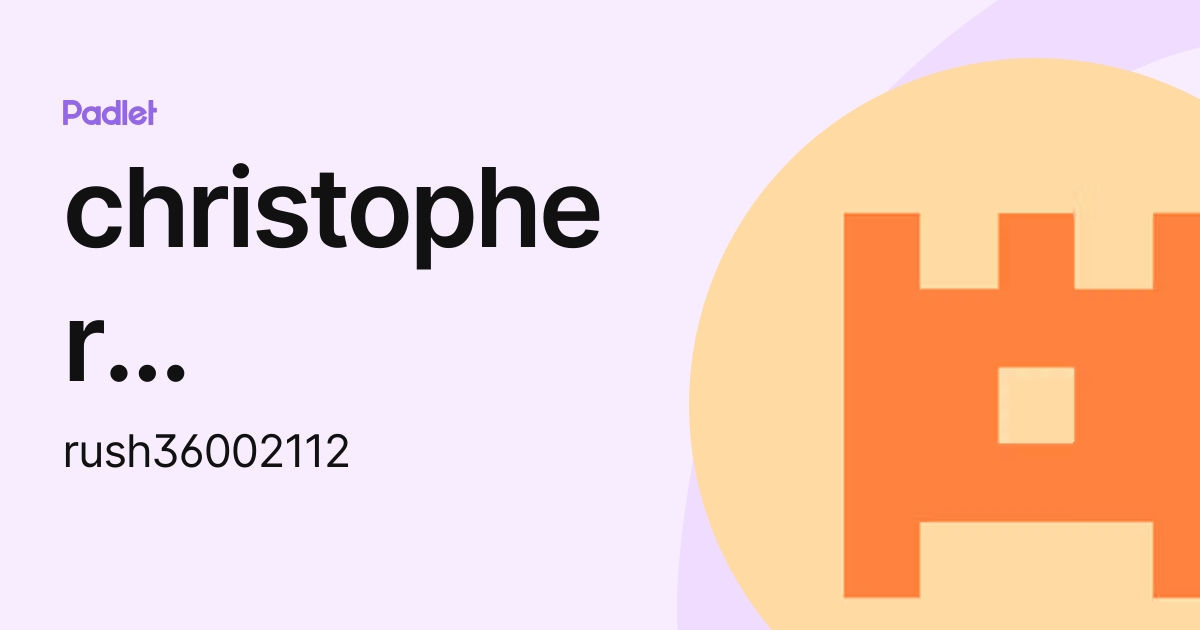 christopher divincenzo (rush36002112) profile | Padlet