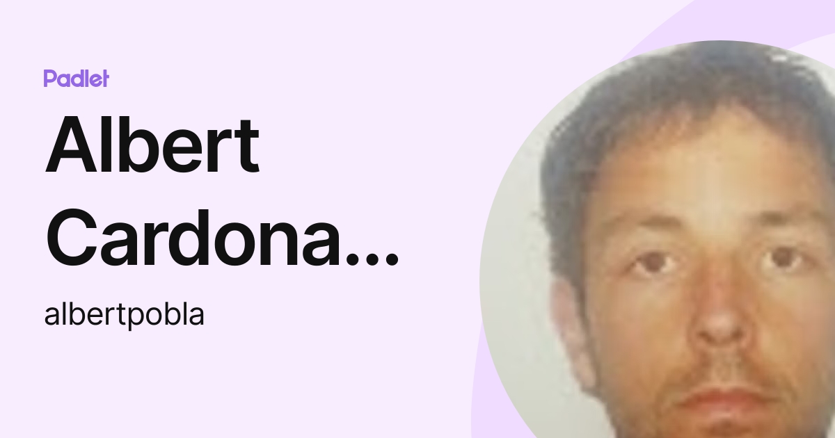 Albert Cardona Fàbregas (albertpobla) profile | Padlet