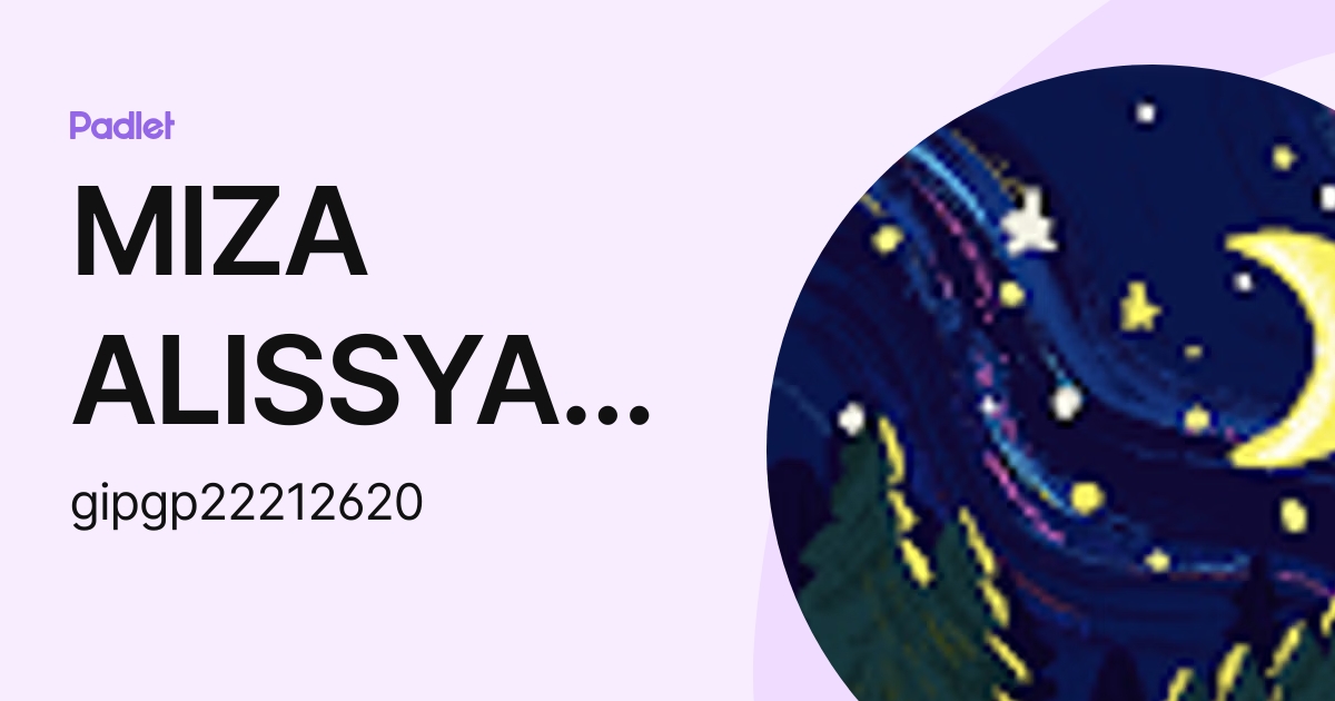 MIZA ALISSYA BINTI MOHAMAD RIZAL IPG-Pelajar (gipgp22212620) profile ...