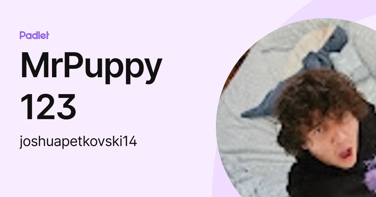 MrPuppy 123 (joshuapetkovski14) profile | Padlet