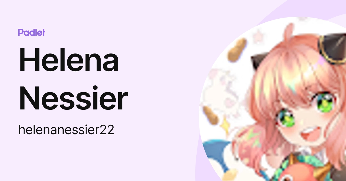 Helena Nessier (helenanessier22) profile | Padlet