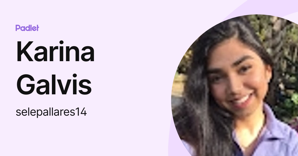Karina Galvis (selepallares14) profile | Padlet