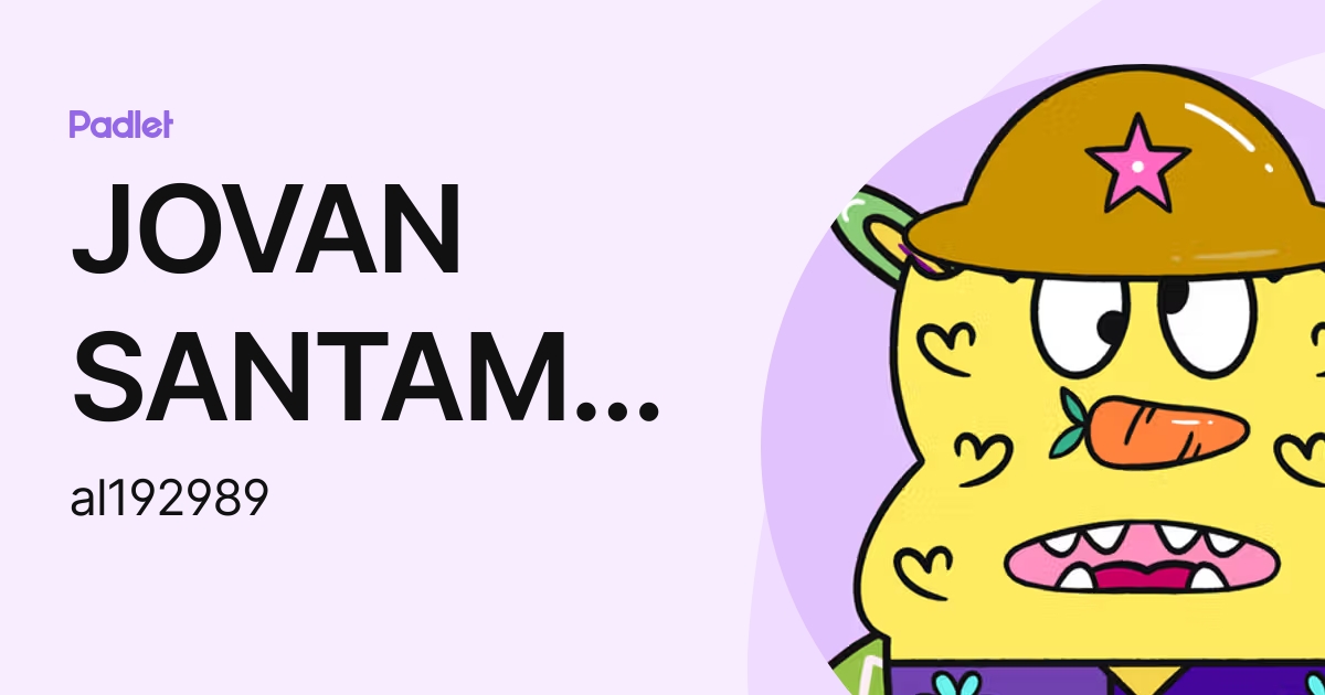JOVAN SANTAMARIA QUNTERO (al192989) profile | Padlet