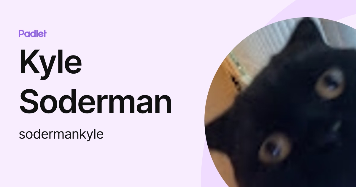 Kyle Soderman (sodermankyle) profile | Padlet