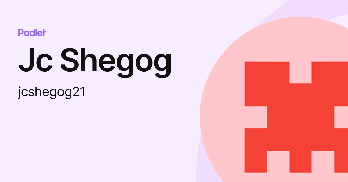 Jc Shegog (jcshegog21) profile | Padlet