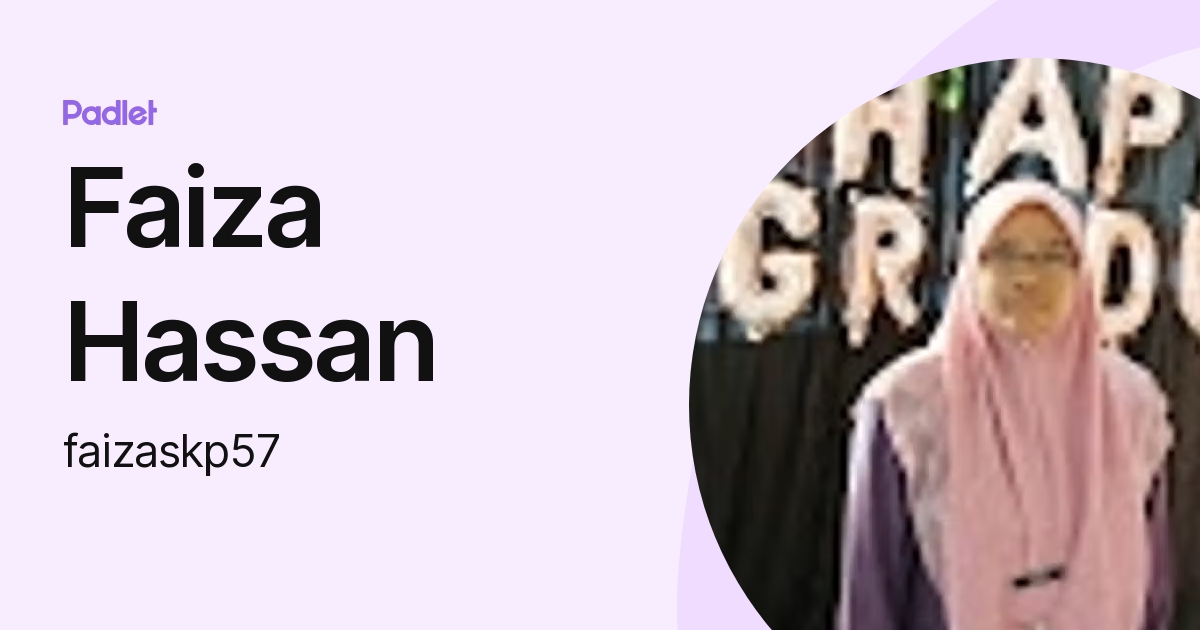 Faiza Hassan (faizaskp57) profile | Padlet