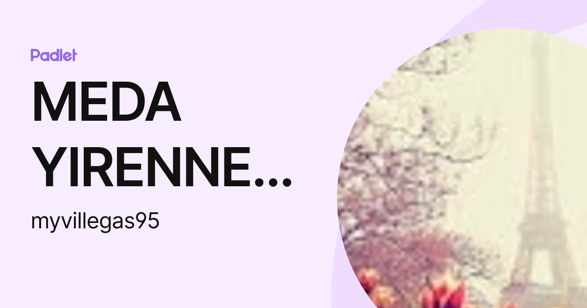 MEDA YIRENNE VILLEGAS GARCIA (myvillegas95) profile | Padlet