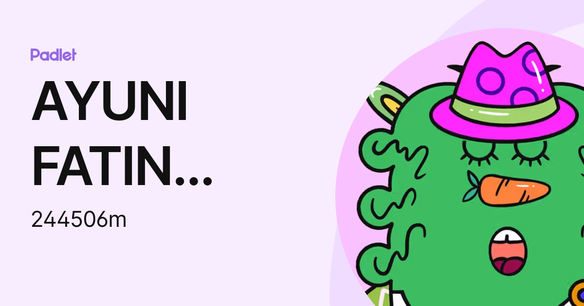AYUNI FATIN BINTE AZLY (244506m) profile | Padlet