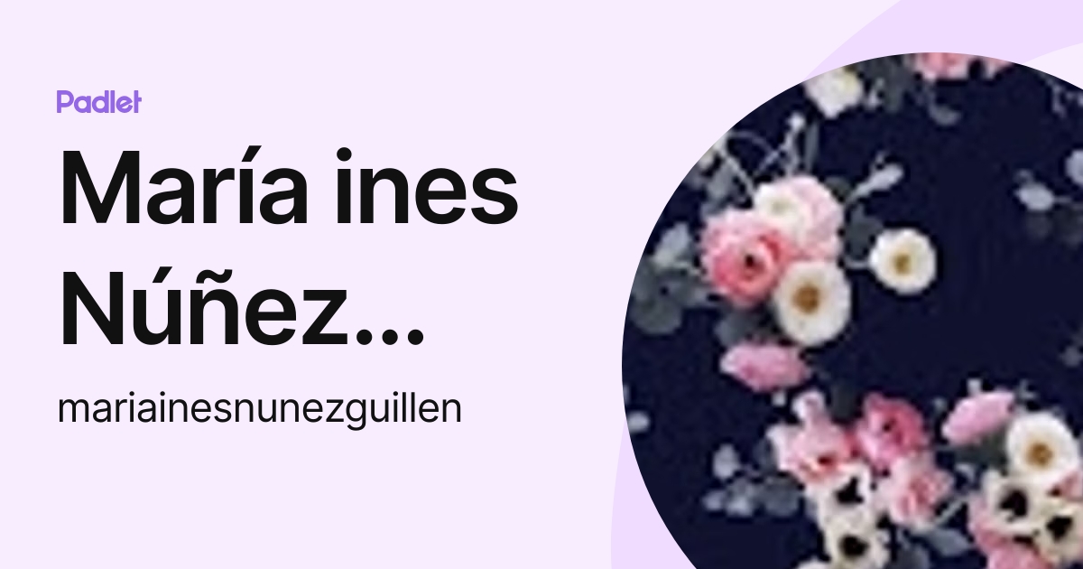 María ines Núñez guillen (mariainesnunezguillen) profile | Padlet