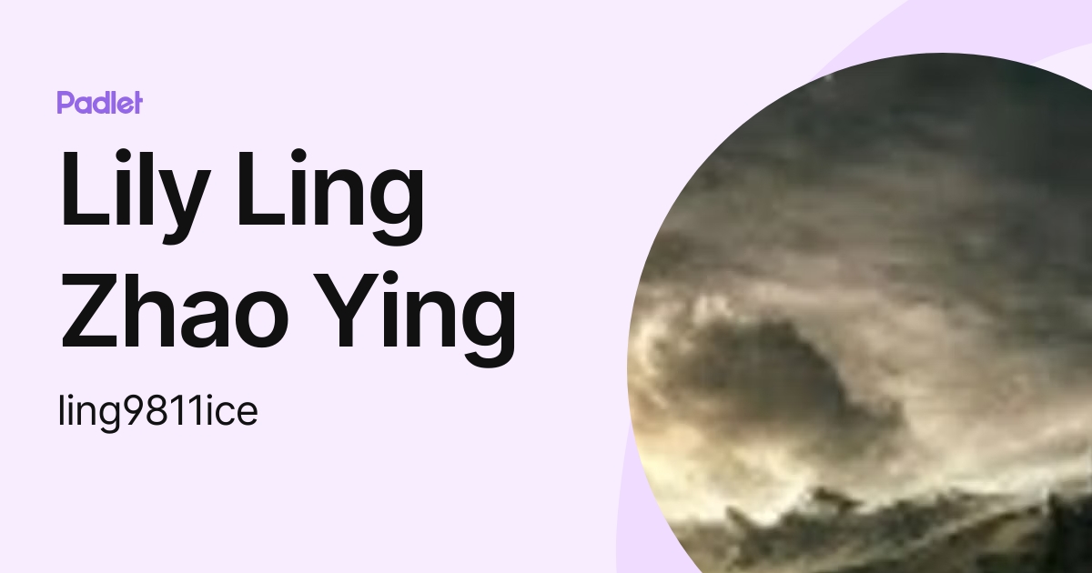 Lily Ling Zhao Ying (ling9811ice) profile | Padlet