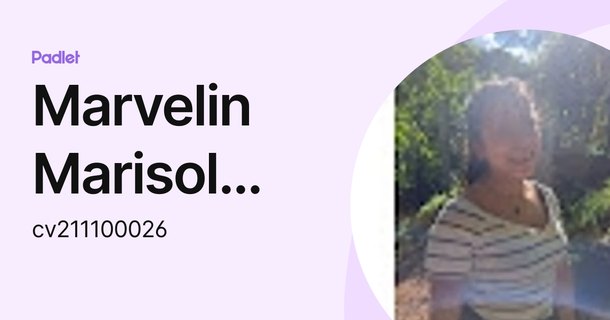 Marvelin Marisol Cotan Valdez (cv211100026) profile | Padlet