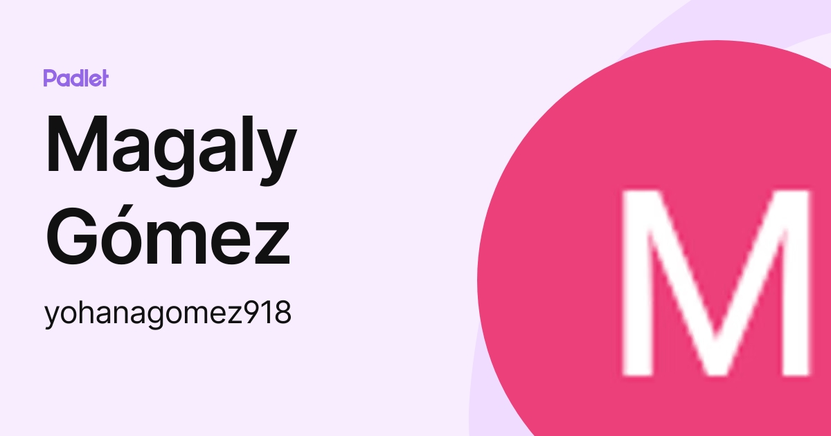 Magaly Gómez (yohanagomez918) profile | Padlet