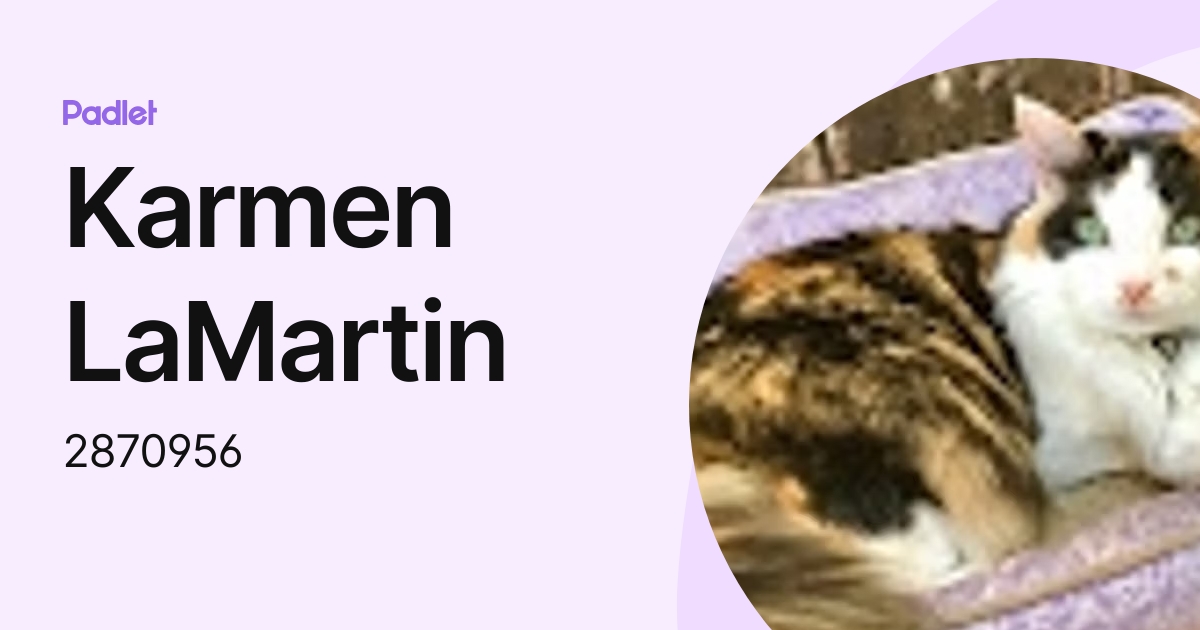 Karmen LaMartin (2870956) profile | Padlet