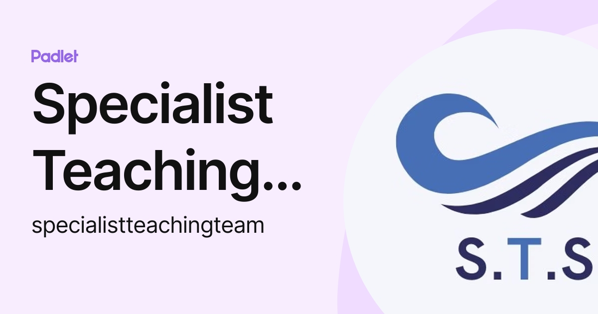 Specialist Teaching Team - Southend City (specialistteachingteam) profile | Padlet