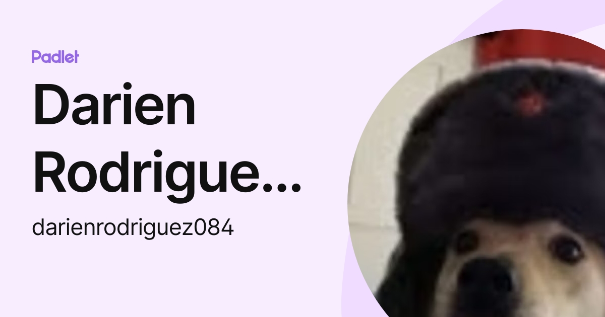 Darien Rodriguez Hernandez (darienrodriguez084) profile | Padlet