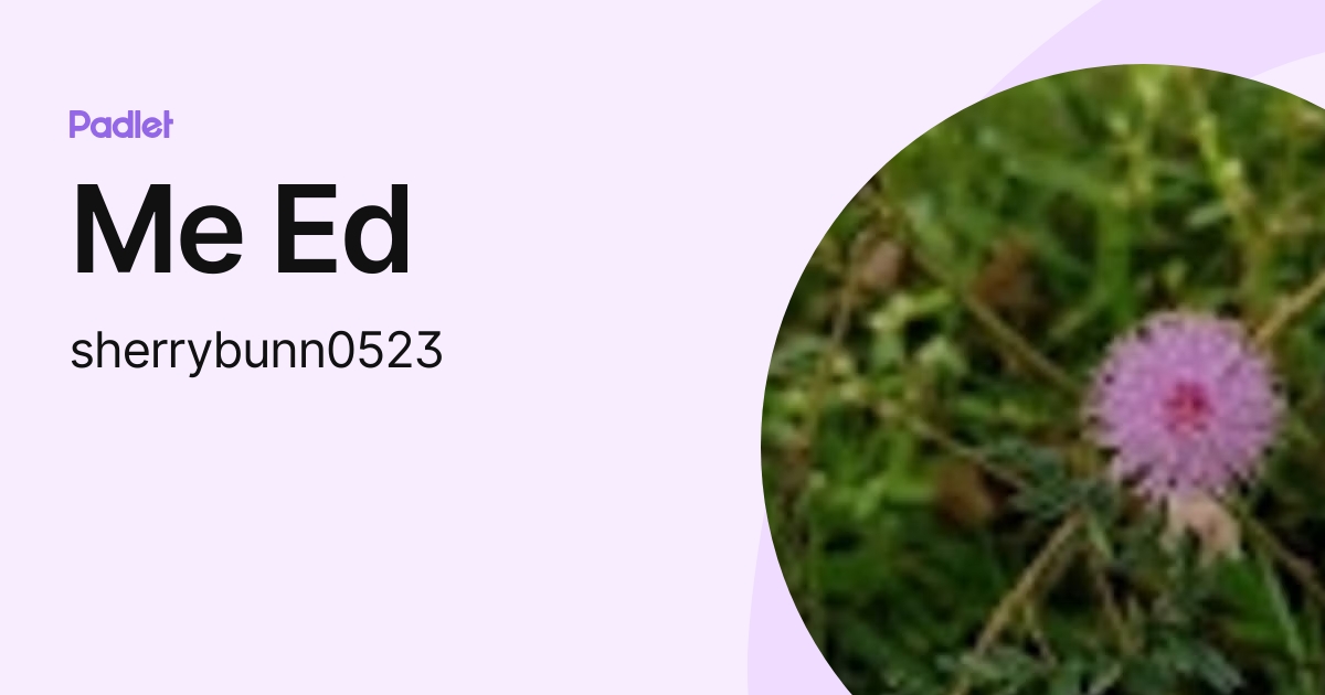 Me Ed (sherrybunn0523) profile | Padlet