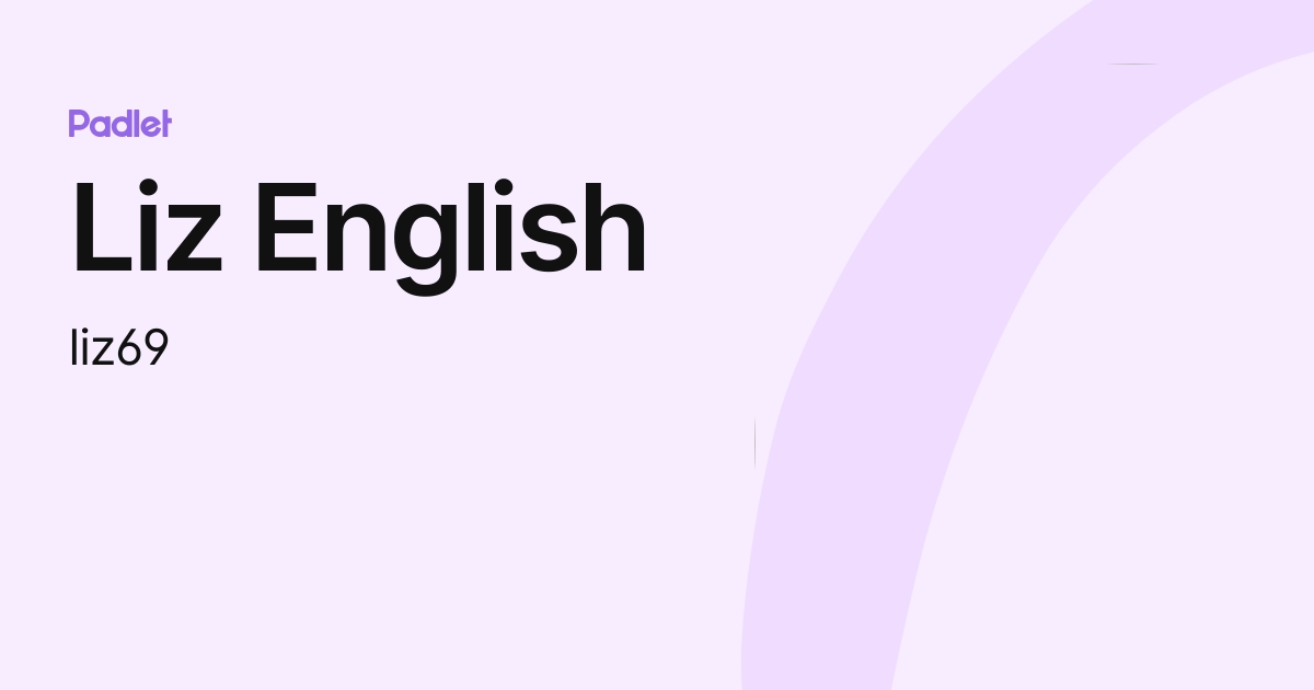 Liz English (liz69) profile | Padlet