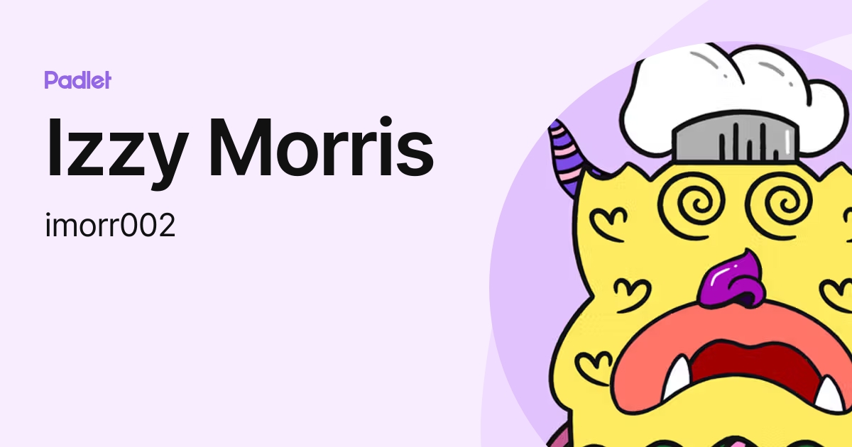 Izzy Morris (imorr002) profile | Padlet
