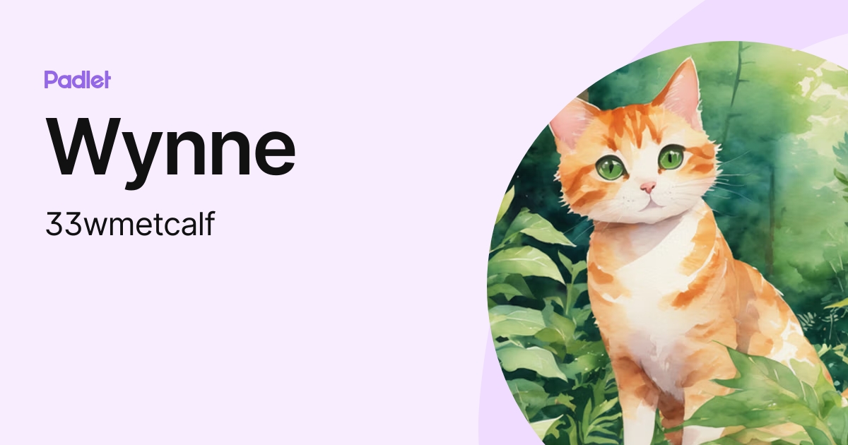Wynny-Kitty (33wmetcalf) profile | Padlet