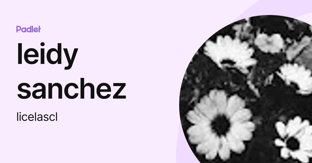 leidy sanchez (licelascl) profile | Padlet