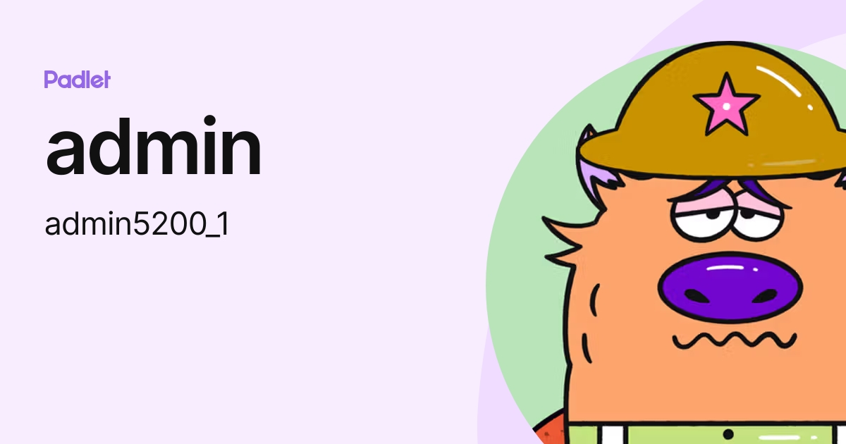 admin (admin5200_1) profile | Padlet