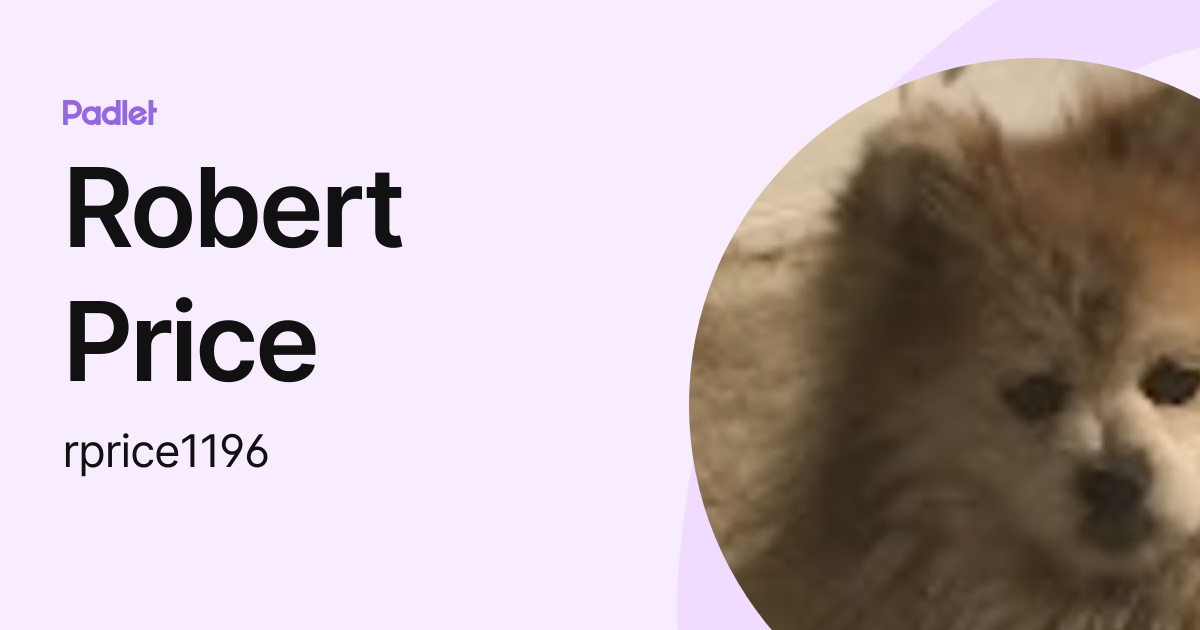 Robert Price (rprice1196) profile | Padlet