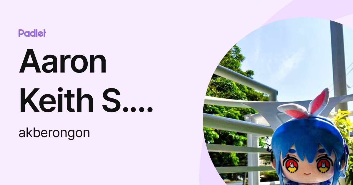 Aaron Keith S. Berongon (akberongon) profile | Padlet