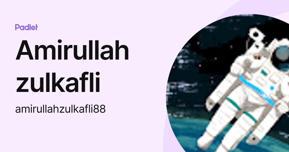 Amirullah zulkafli (amirullahzulkafli88) profile | Padlet