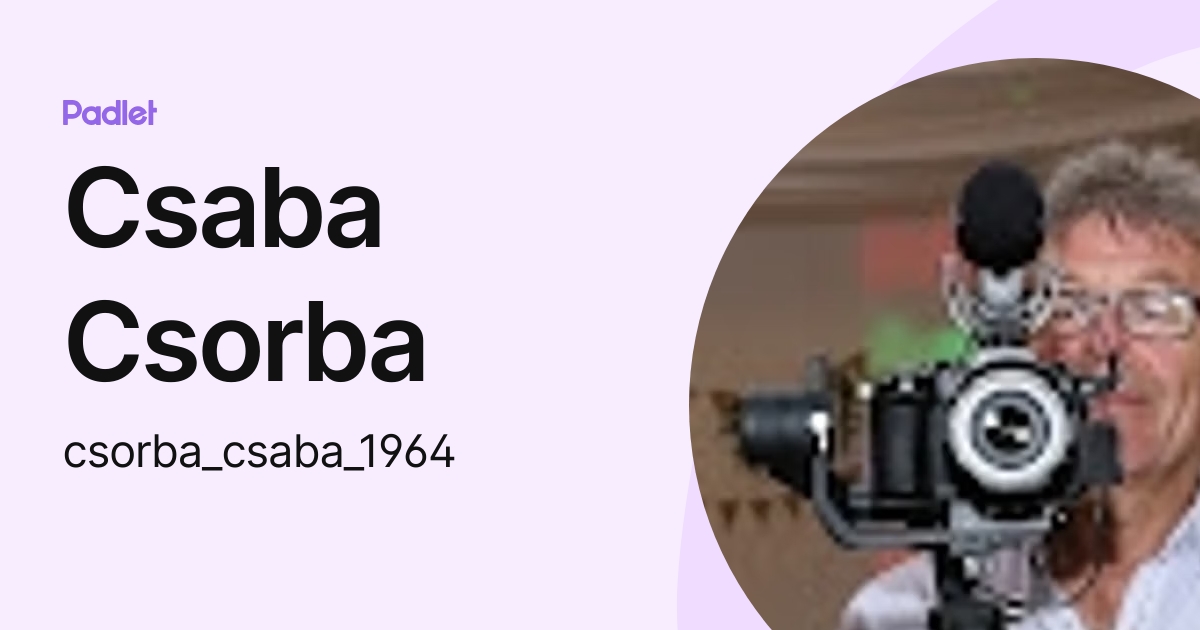 Csaba Csorba (csorba_csaba_1964) profile | Padlet
