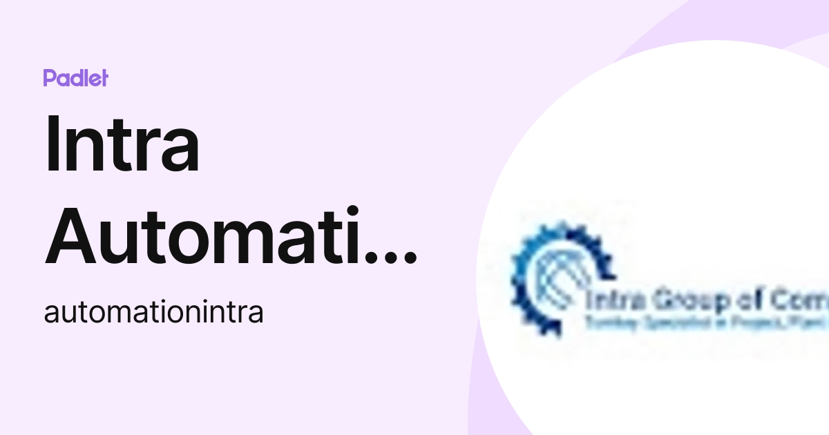 Intra Automation (automationintra) profile | Padlet