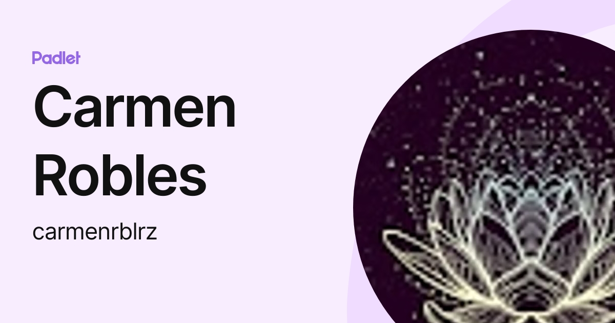 Carmen Robles (carmenrblrz) profile | Padlet