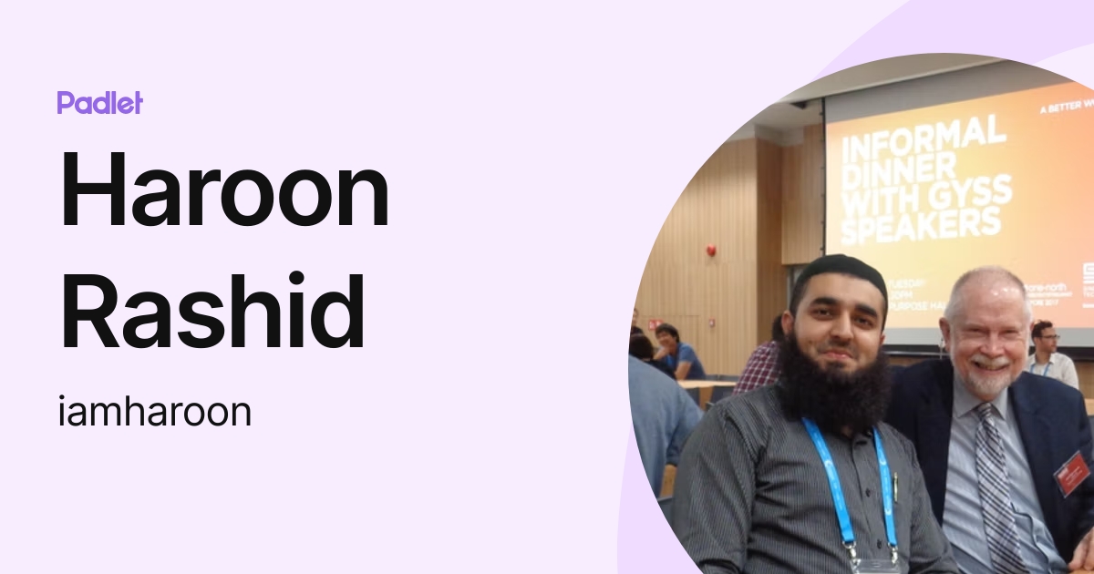 Haroon Rashid (iamharoon) profile | Padlet