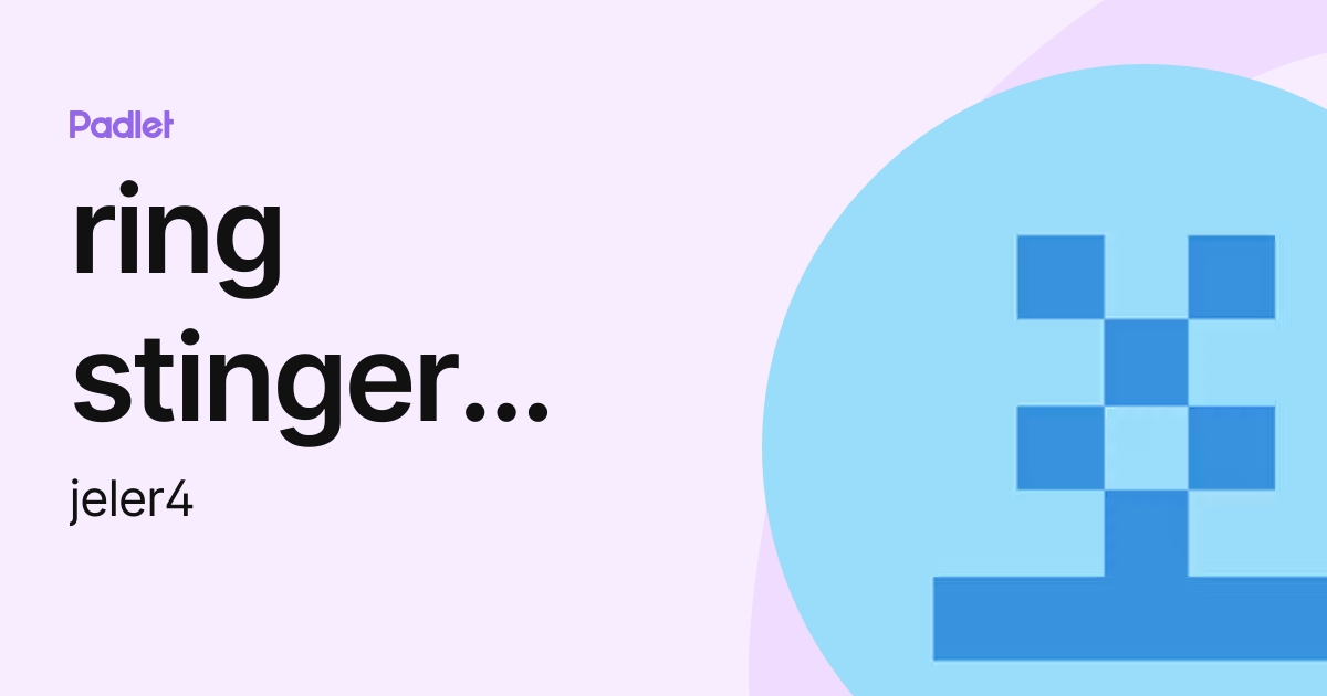 ring stinger 8=====D (jeler4) profile | Padlet