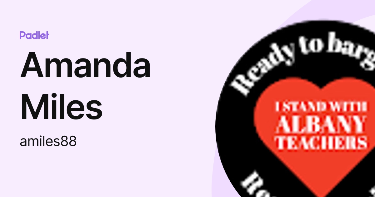 Amanda Miles (amanda_miles) profile | Padlet