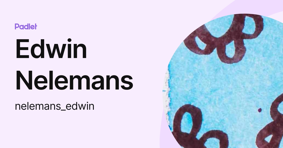 Edwin Nelemans (nelemans_edwin) profile | Padlet