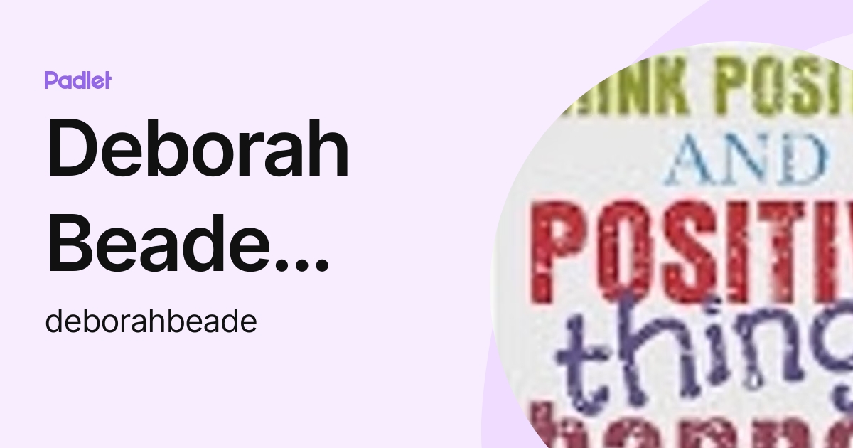 Deborah Beade Fuentes (deborahbeade) profile | Padlet
