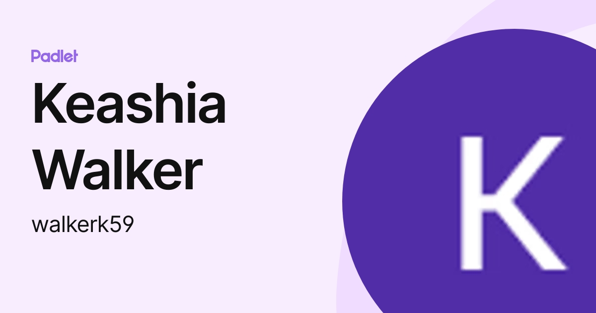 Keashia Walker (walkerk59) profile | Padlet