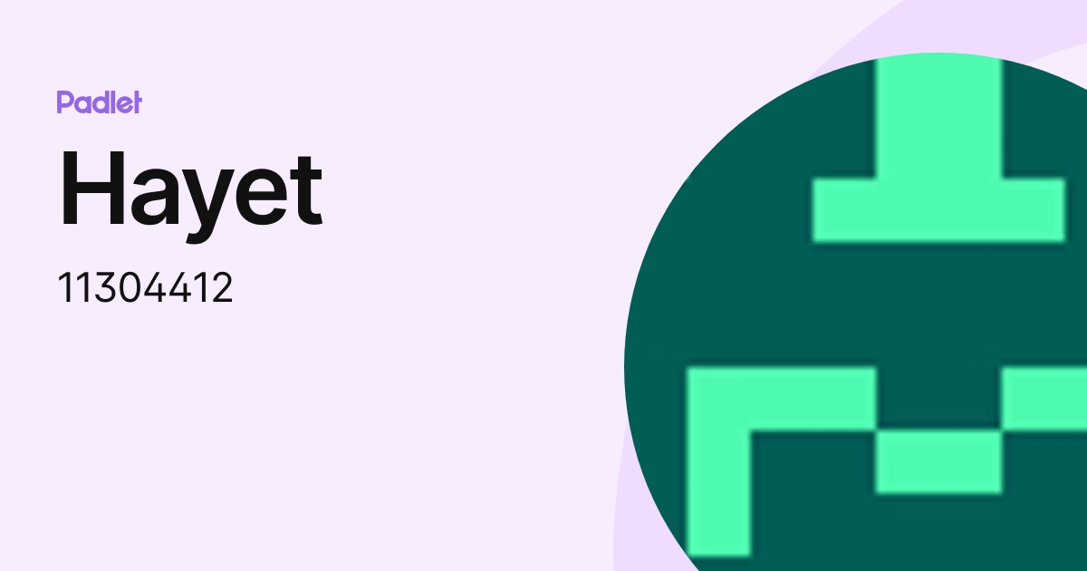 Hayet (11304412) profile | Padlet