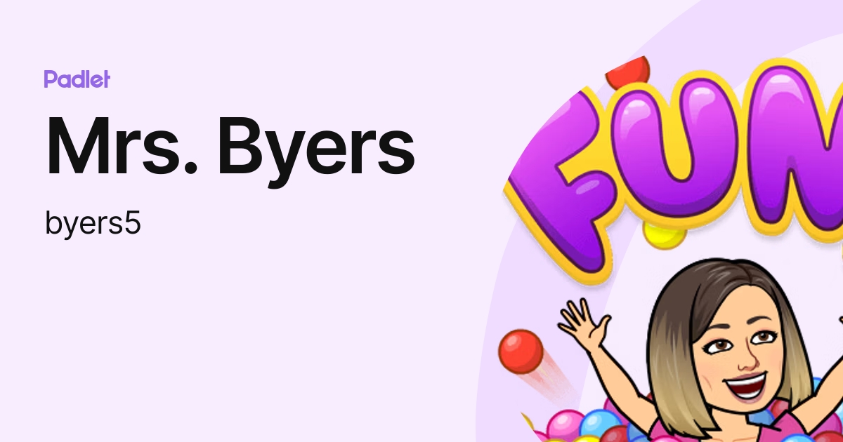 Mrs. Byers (byers5) profile | Padlet