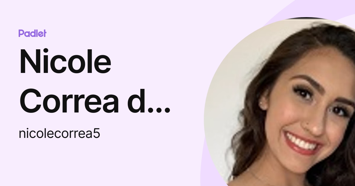 Nicole Correa de Oliveira (nicolecorrea5) profile | Padlet