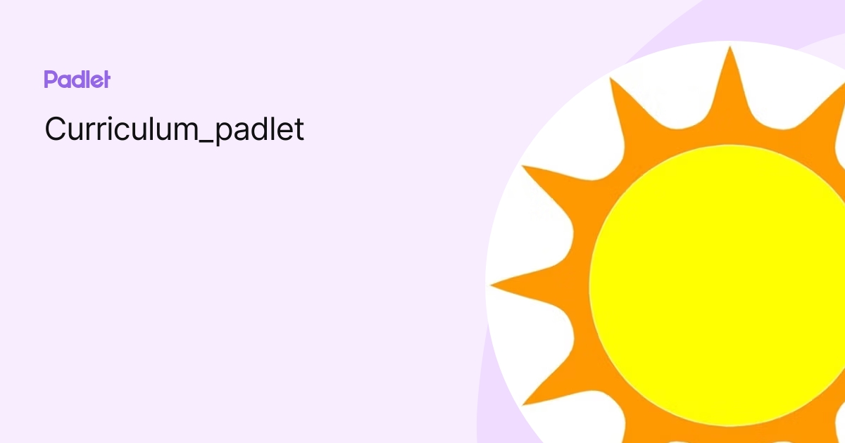 Curriculum_padlet profile | Padlet